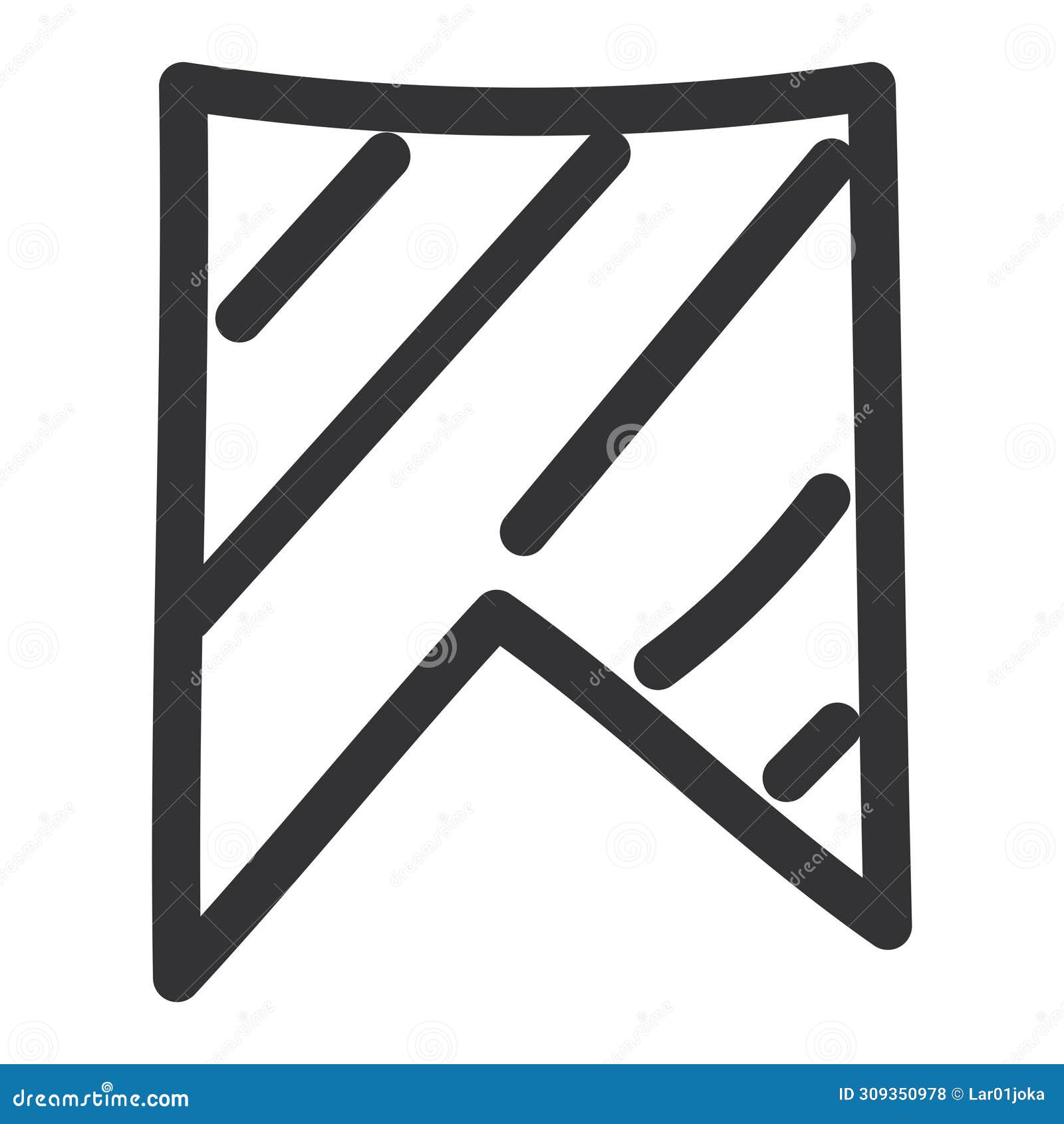 Pennant Sketch Icon Hand Draw Vector Stock Vector - Illustration of ...