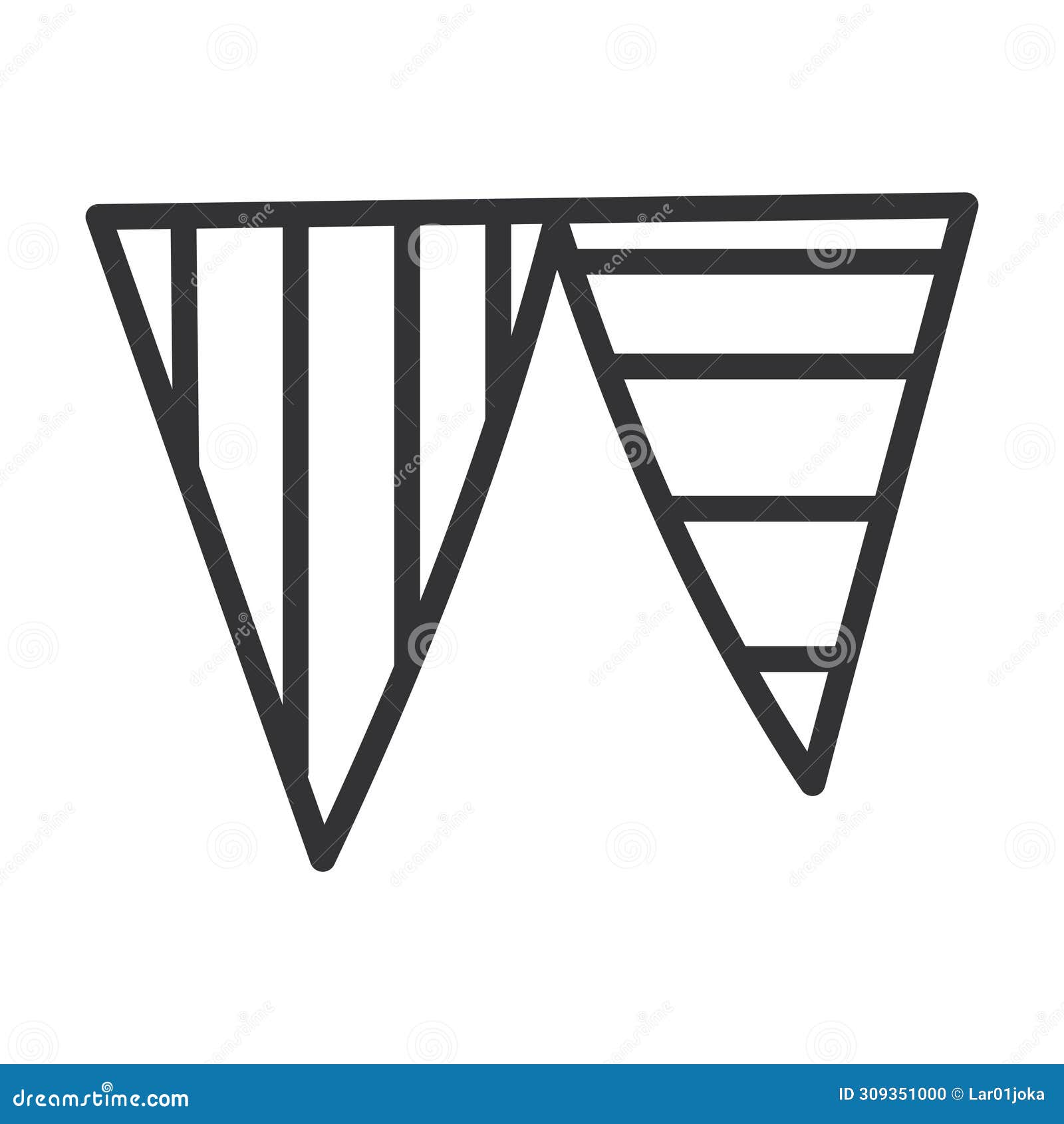 Pennant Sketch Icon Hand Draw Vector Stock Vector - Illustration of ...