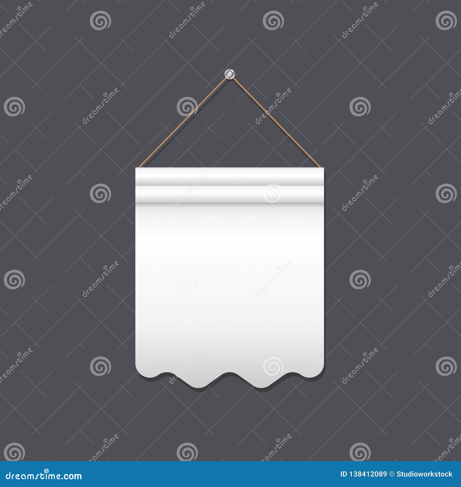 Pennant with waving end stock vector. Illustration of style - 138412089