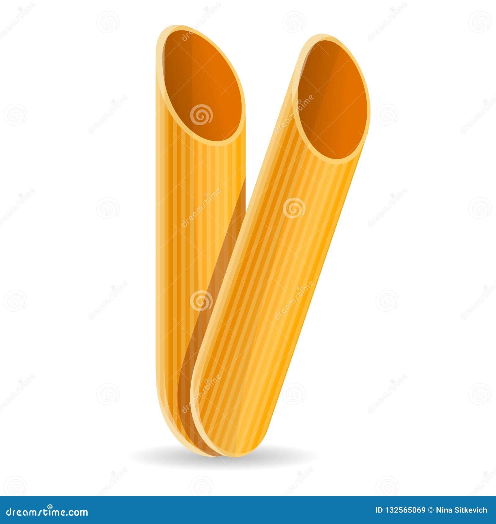 Penne Pasta Icon, Cartoon Style Stock Vector - Illustration of food ...