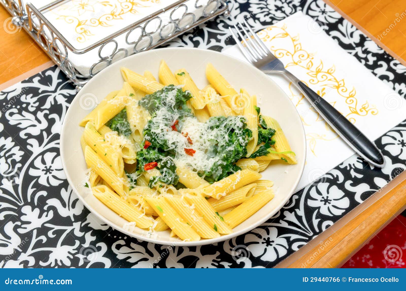 Penne pasta meal for one stock photo. Image of culinary - 29440766