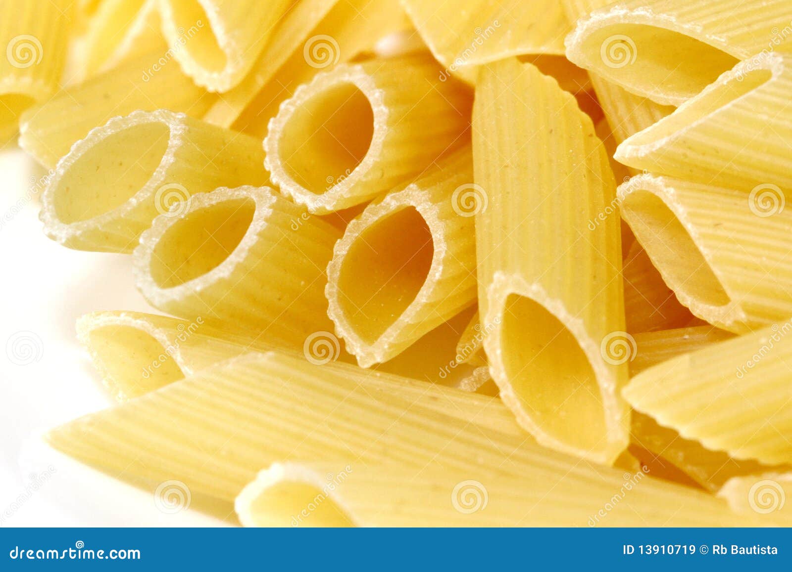 Penne Pasta on White Platter Stock Image - Image of carbohydrate, edge ...