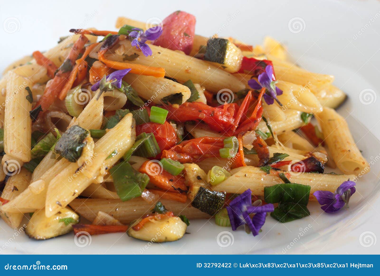 Penne primavera stock photo. Image of italy, close, penne - 32792422
