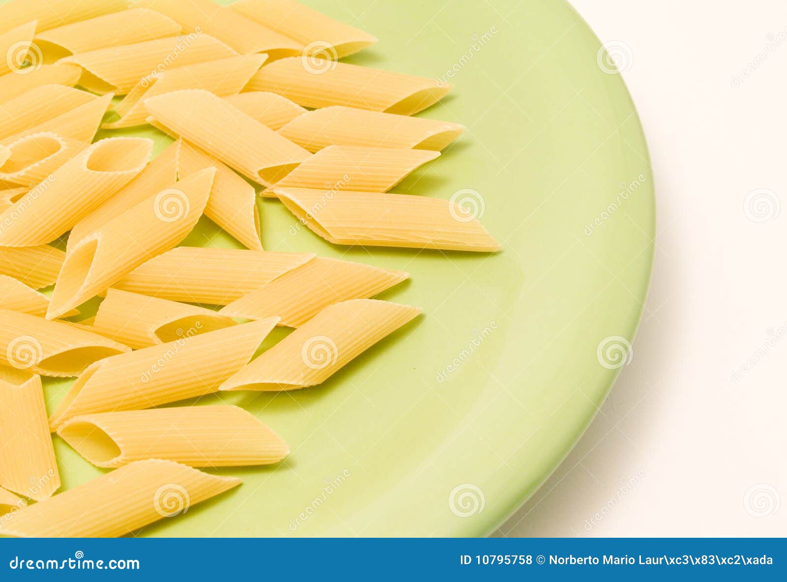 Penne Rigate stock photo. Image of isolated, food, vitamins - 10795758