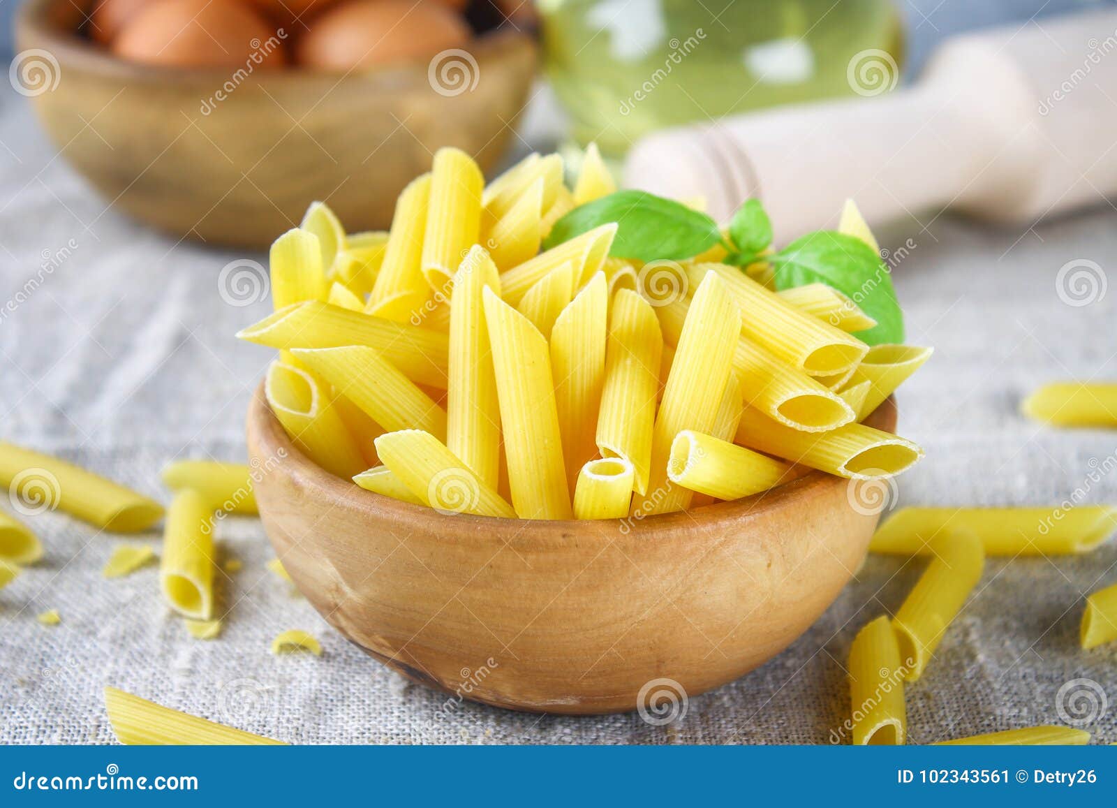 Penne Rigate. Macaroni in the Form of Feathers Stock Image - Image of ...