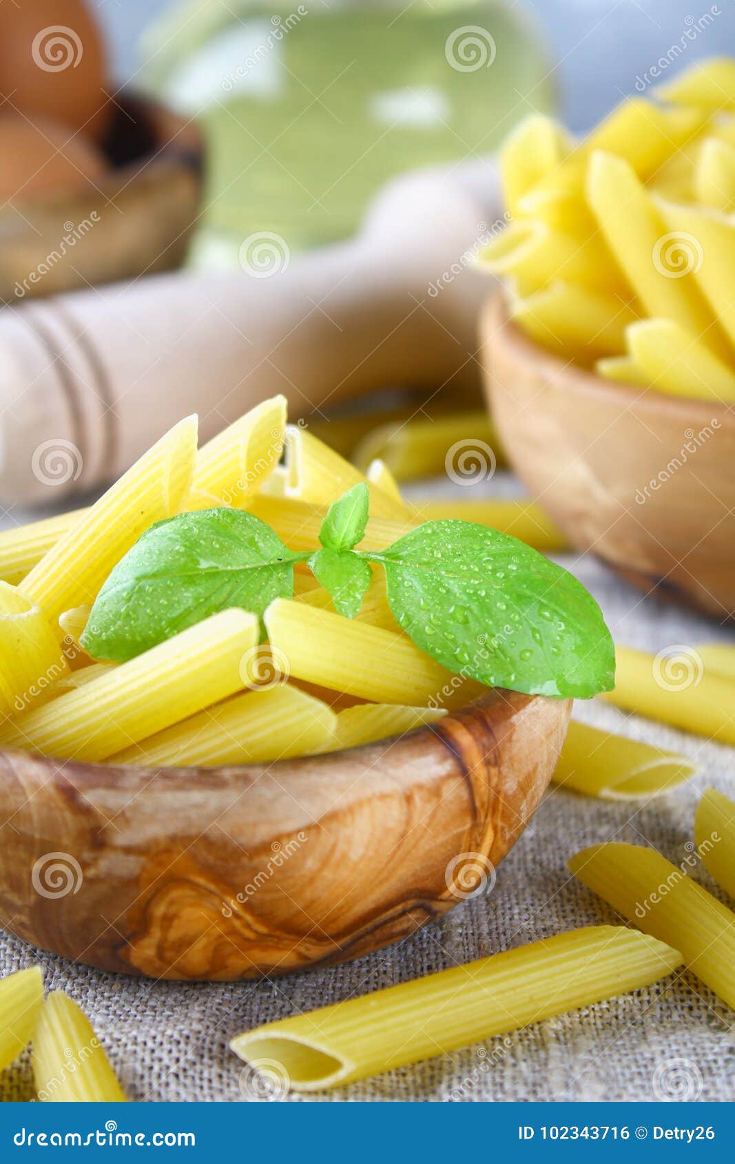 Penne Rigate. Macaroni in the Form of Feathers Stock Photo - Image of ...