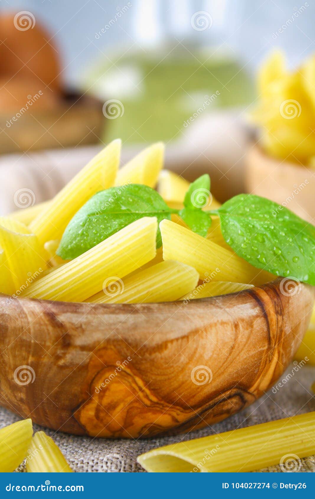 Penne Rigate. Macaroni in the Form of Feathers. Mostaccioli Pasta ...