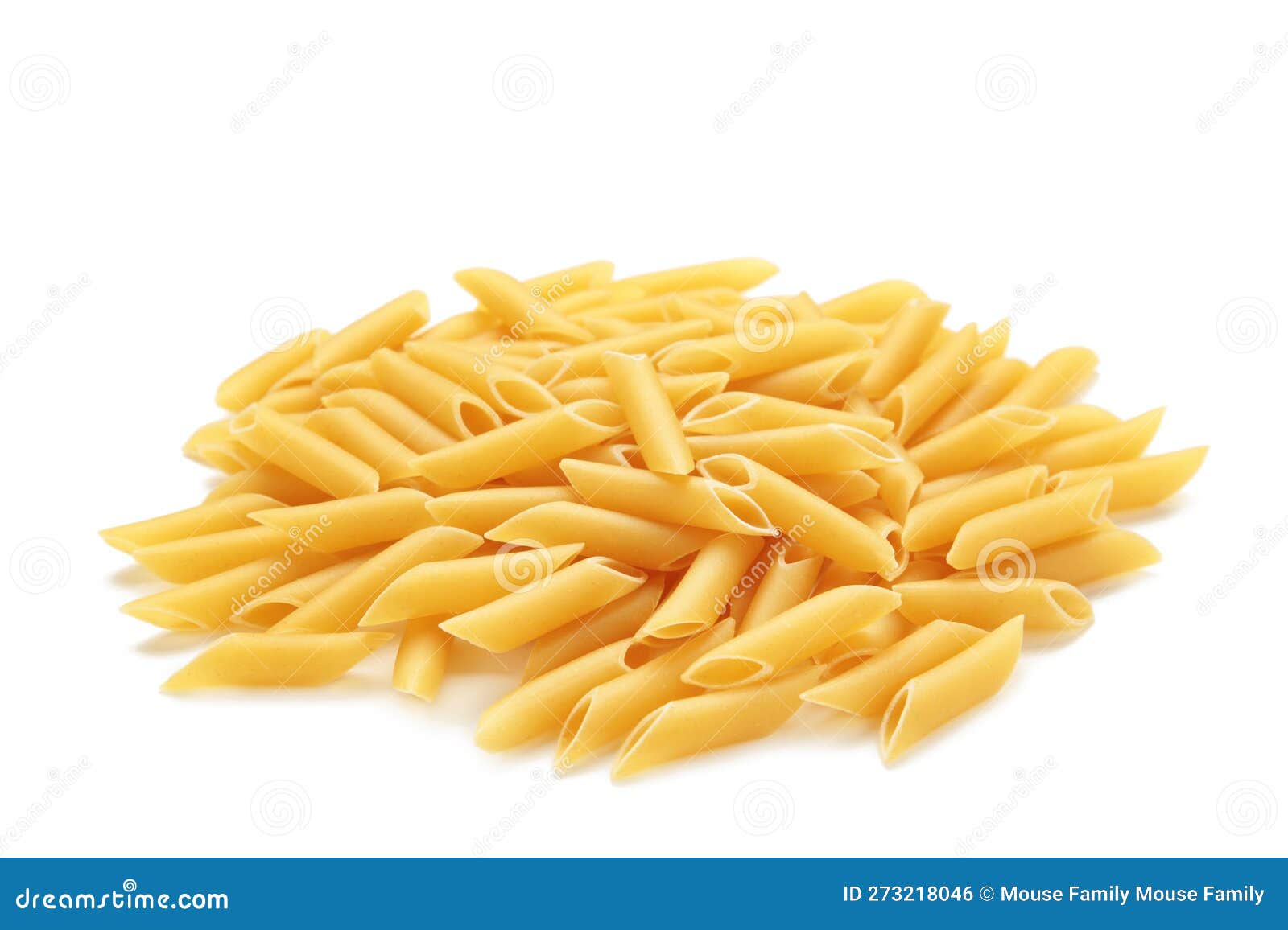 Penne Rigate Pasta Isolated on White Background Stock Photo - Image of ...