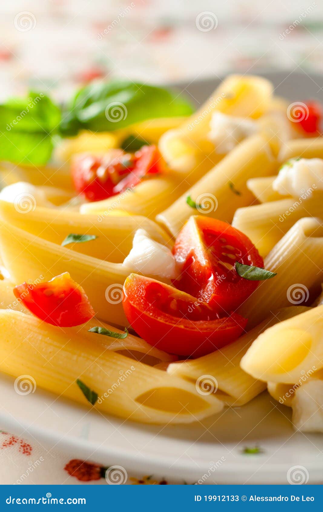 Penne Tricolore stock image. Image of meal, dish, tomato - 19912133