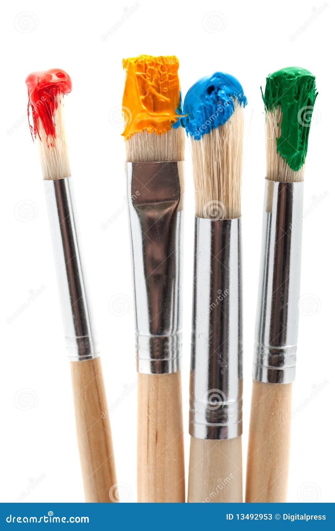 Pennello Quattro Con Colore Immagine Stock - Immagine di vernice ...