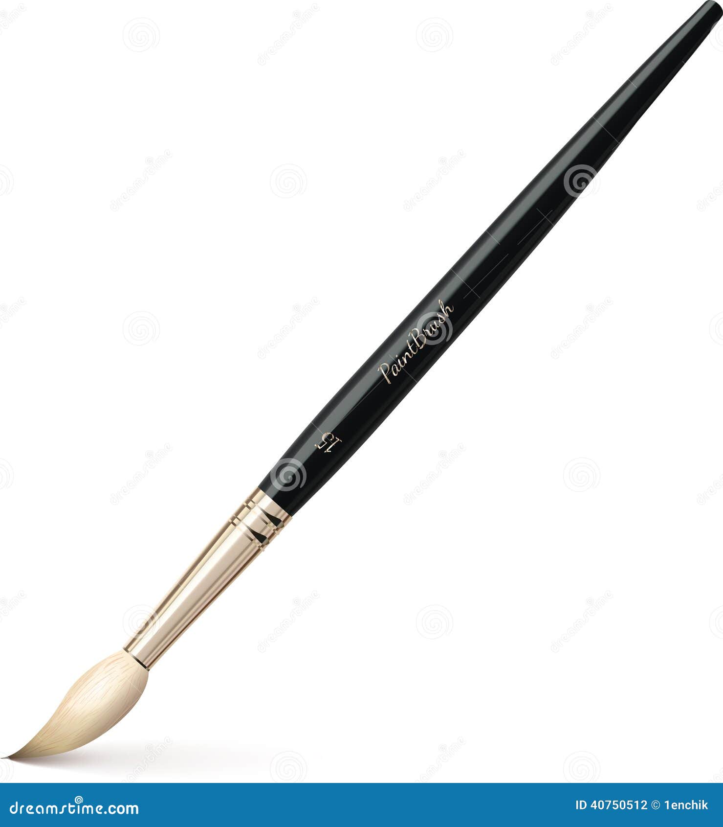 Pennello Realistico Di Vettore Illustrazione Vettoriale - Illustrazione ...