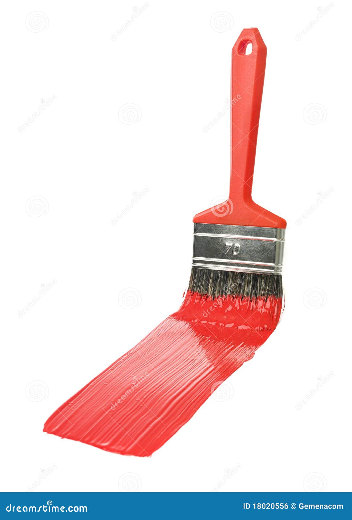 Pennello rosso fotografia stock. Immagine di rosso, vernice - 18020556