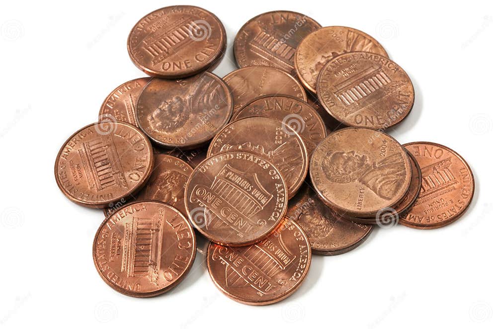 Pennies stock photo. Image of pile, isolated, heap, background - 15791492