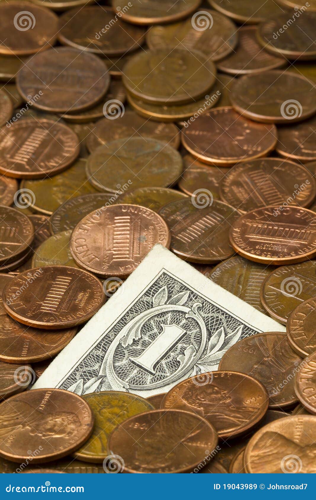 Pennies Dollar stock image. Image of coins, money, currency - 19043989
