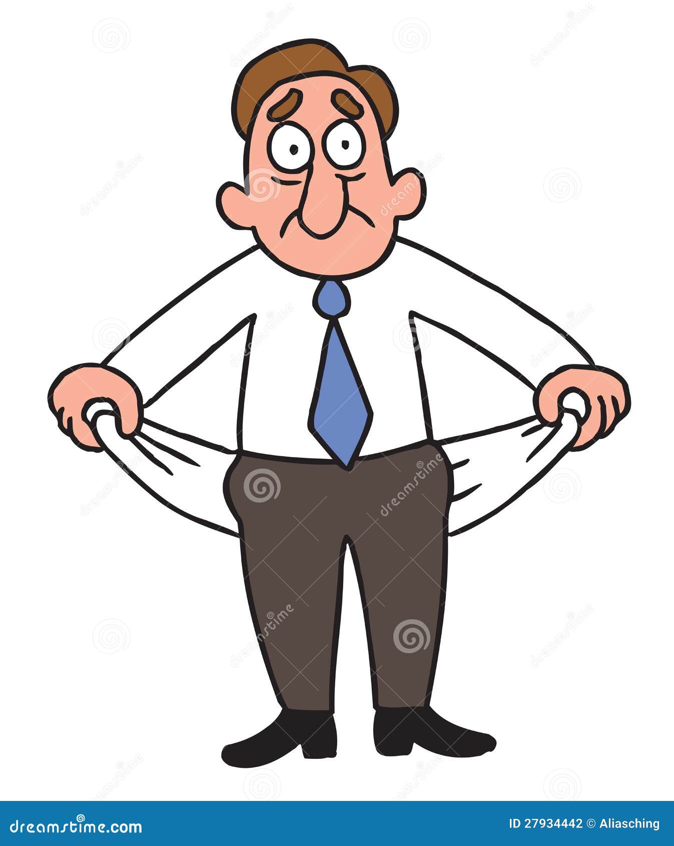 Penniless businessman stock vector. Illustration of financial - 27934442