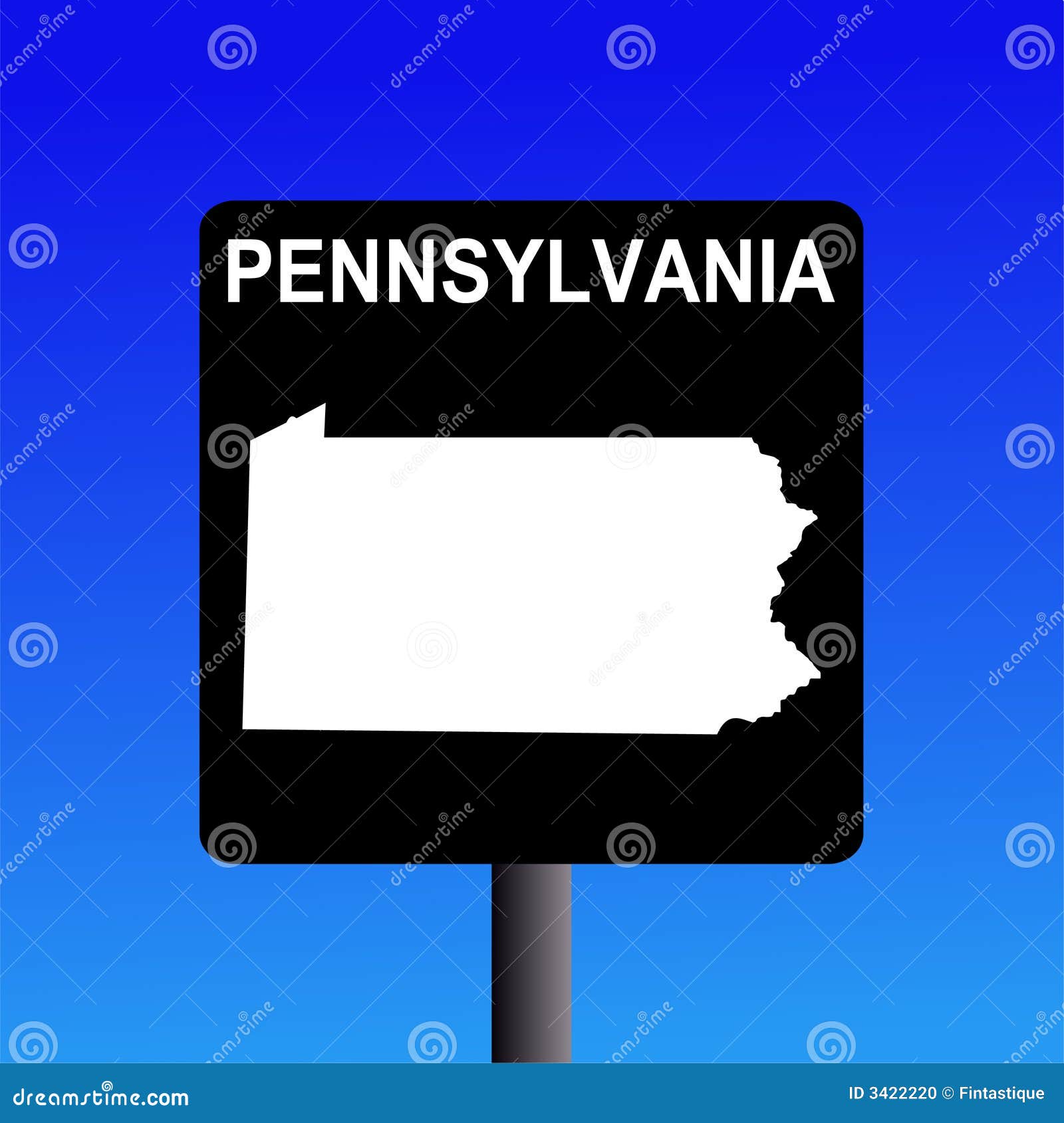 Pennsylvania highway sign stock vector. Illustration of american - 3422220