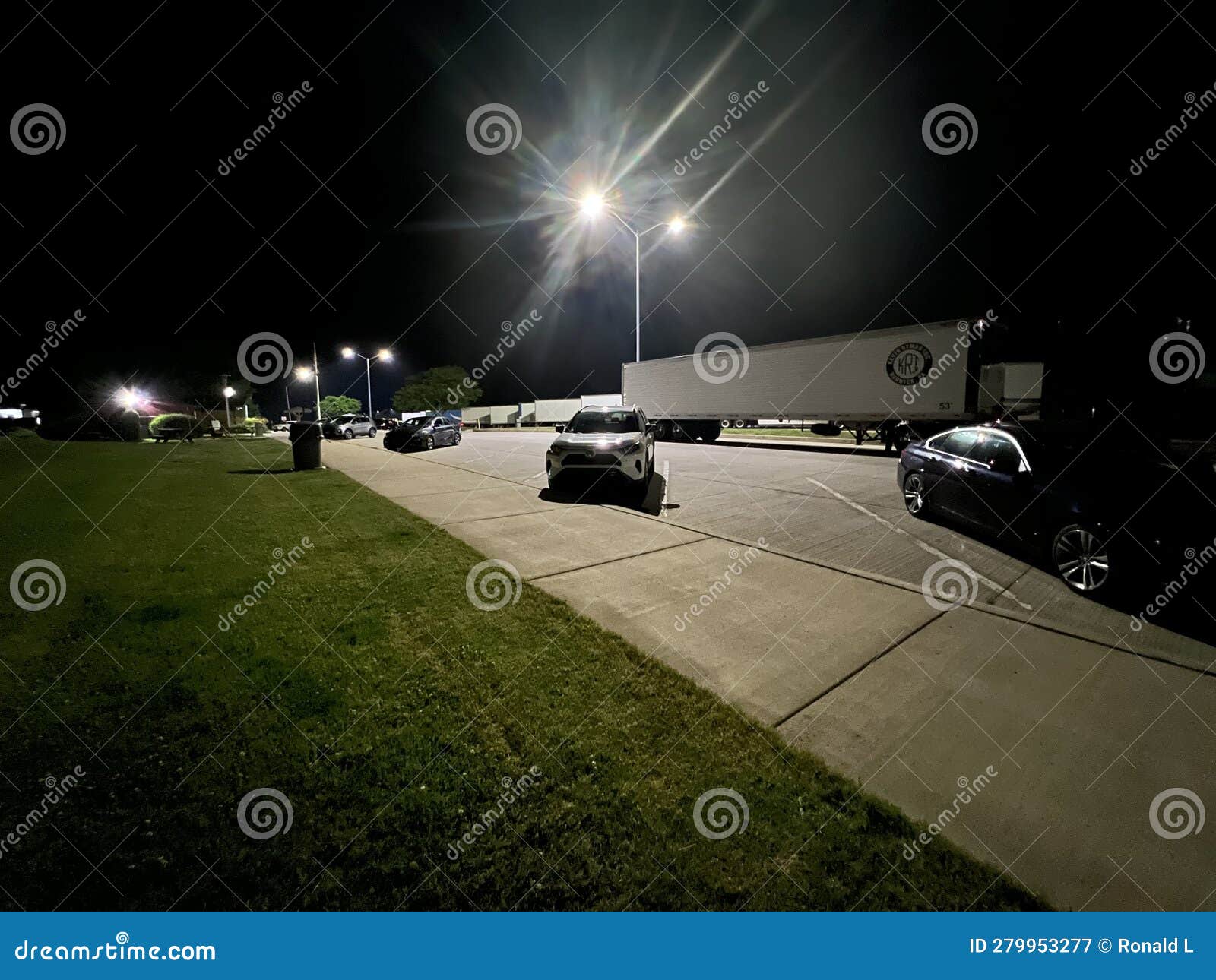 Pennsylvania Interstate Highway Rest Area at Night Editorial ...