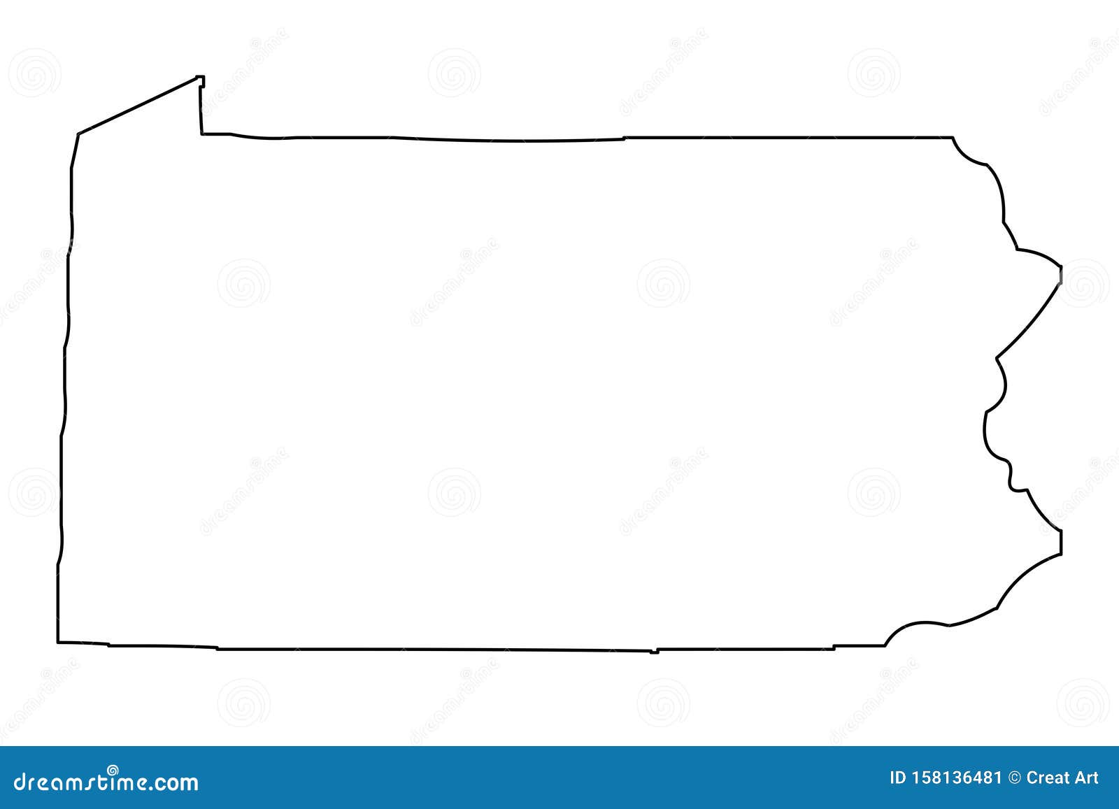 Pennsylvania Map Outline Vector Illustartion Stock Vector ... Pennsylvania Map Outline Vector Illustartion Stock Vector ...