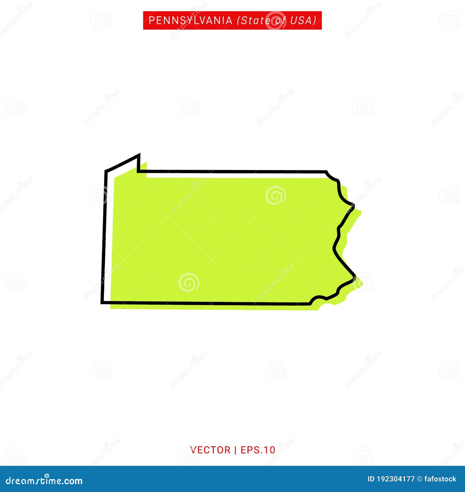 Pennsylvania Map Vector Design Template. Stock Vector - Illustration of ...