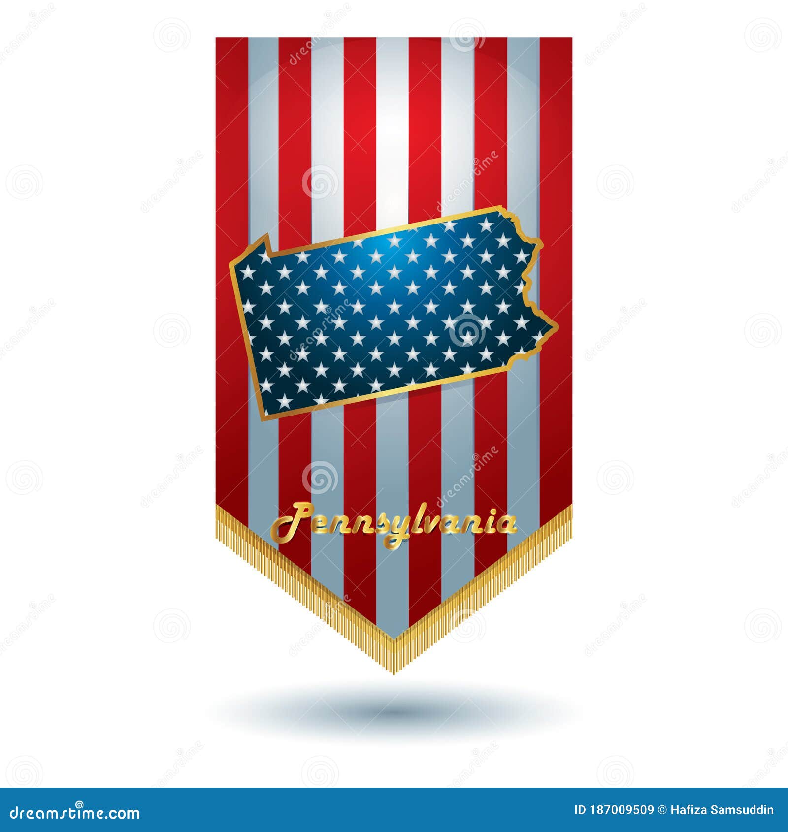 Pennsylvania State Banner. Vector Illustration Decorative Design Stock ...