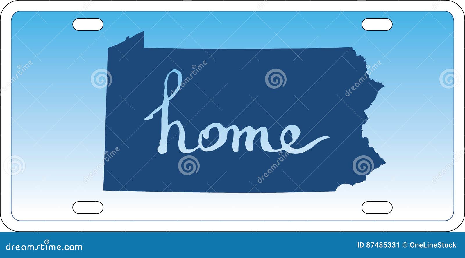 Pennsylvania State License Plate Vector Stock Vector - Illustration of ...