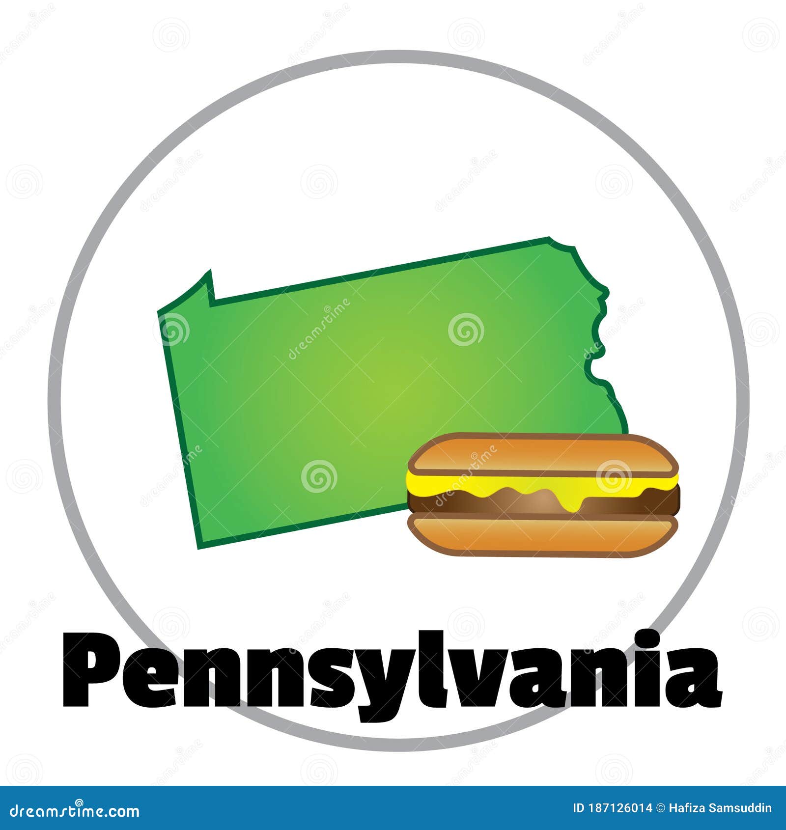 Pennsylvania State Map. Vector Illustration Decorative Design Stock ...