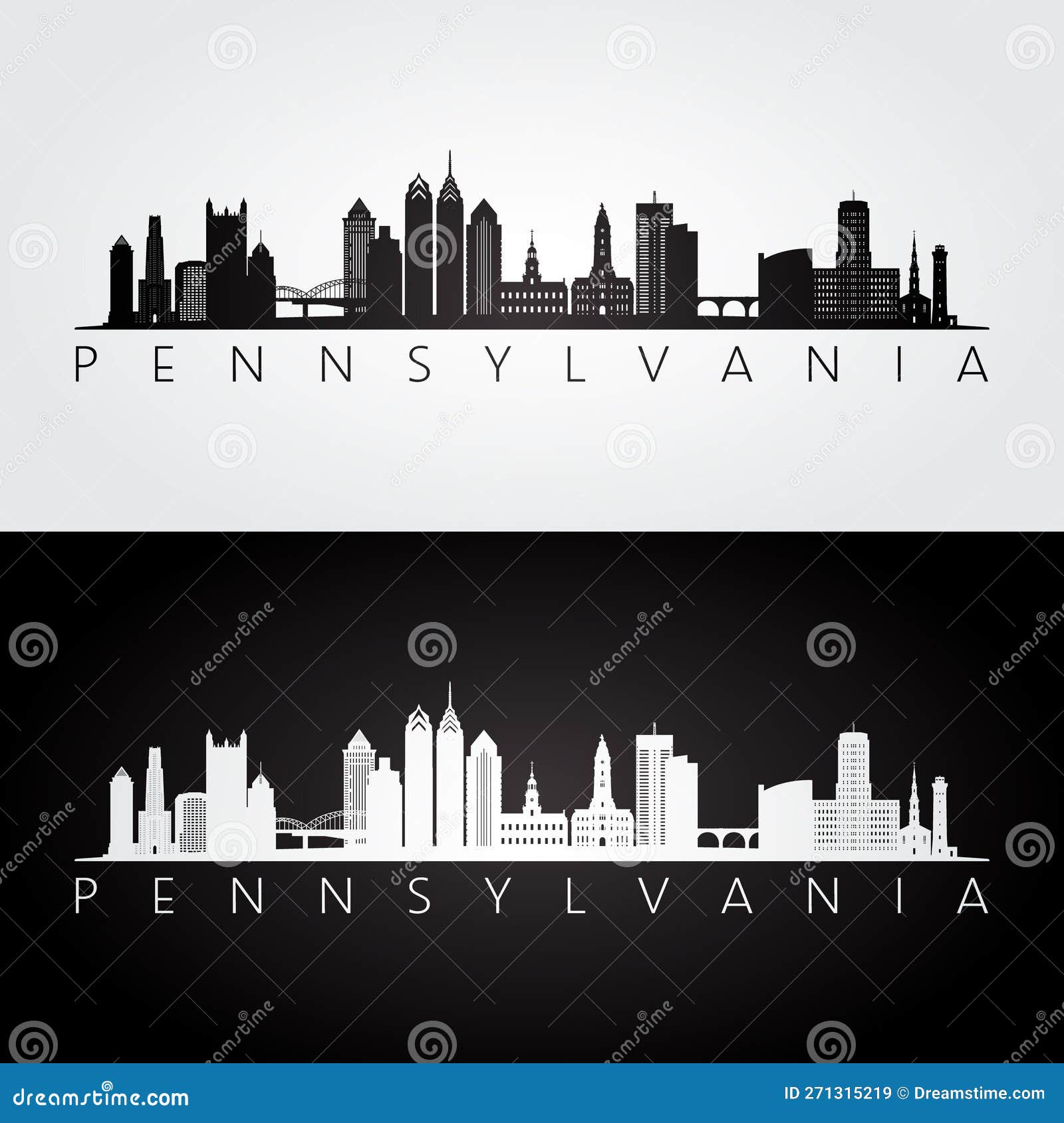 Pennsylvania State Outline Administrative And Political Vector Map In ... Pennsylvania State Outline Administrative And Political Vector Map In ...