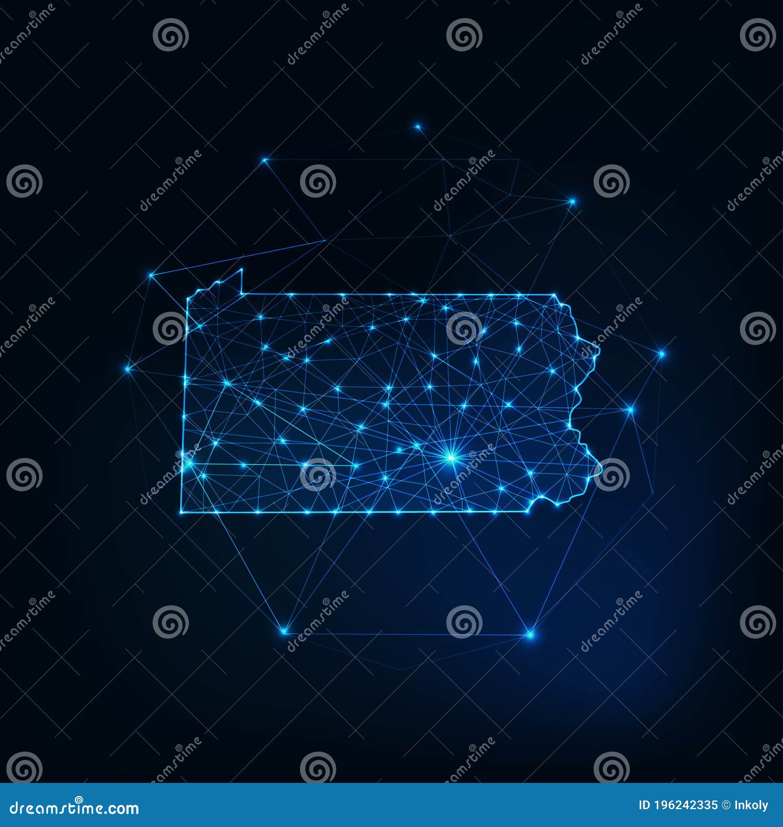 Pennsylvania State Outline Administrative And Political Vector Map In ... Pennsylvania State Outline Administrative And Political Vector Map In ...