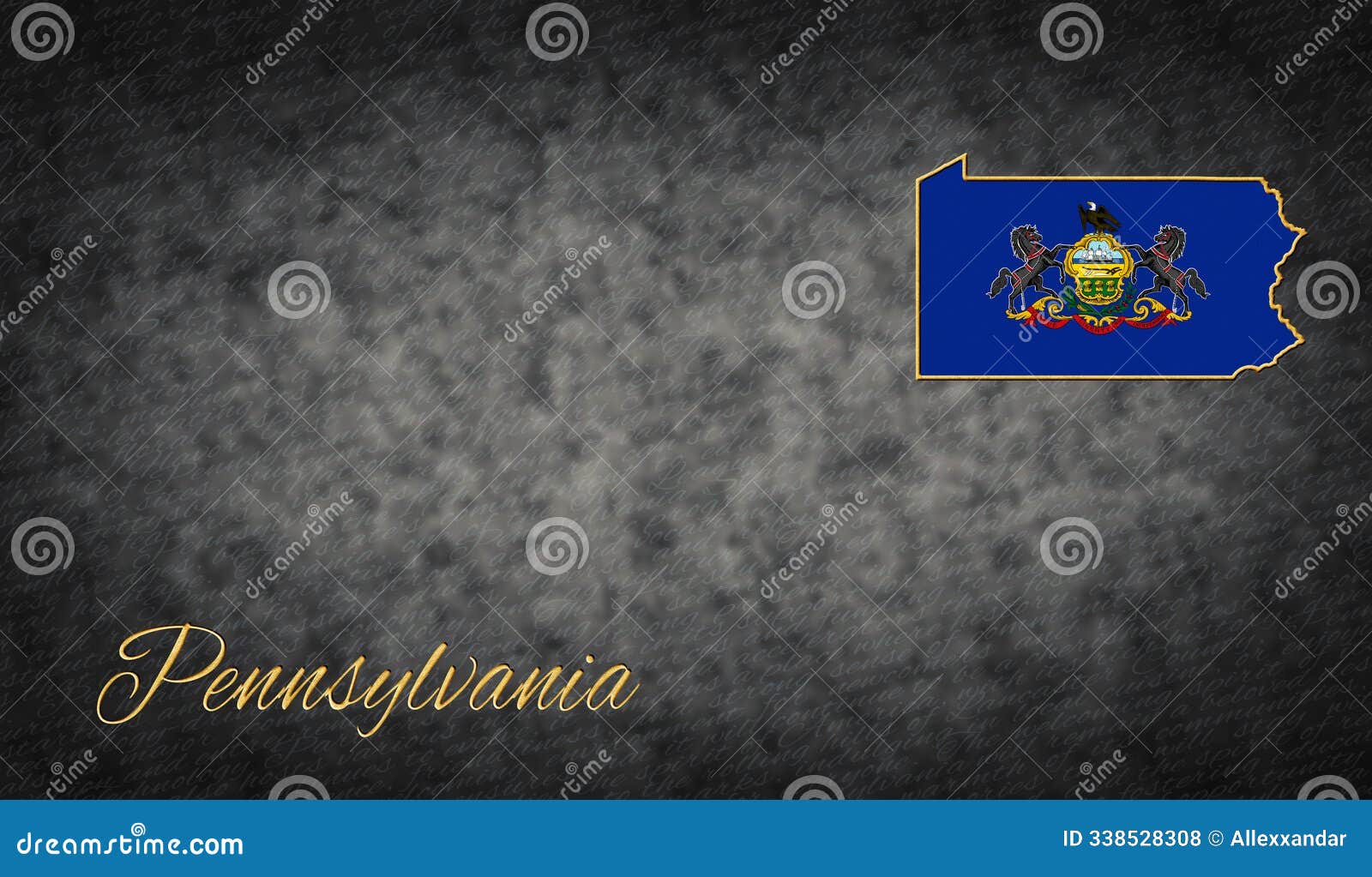 Pennsylvania Symbols, Map of Pennsylvania Stock Photo - Image of music ...