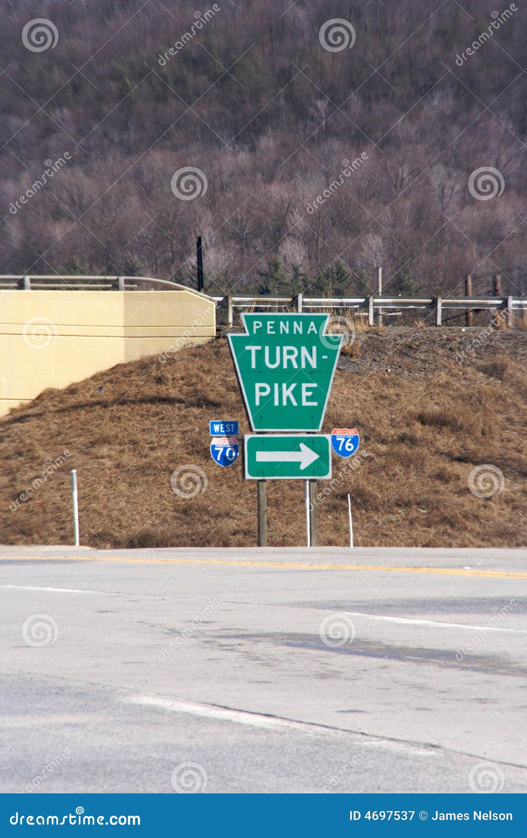 Pennsylvania Turnpike sign stock image. Image of breezewood - 4697537