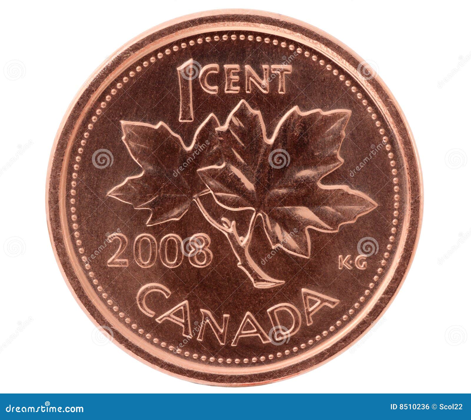 Penny editorial photo. Image of economy, shiny, cent, canadian - 8510236