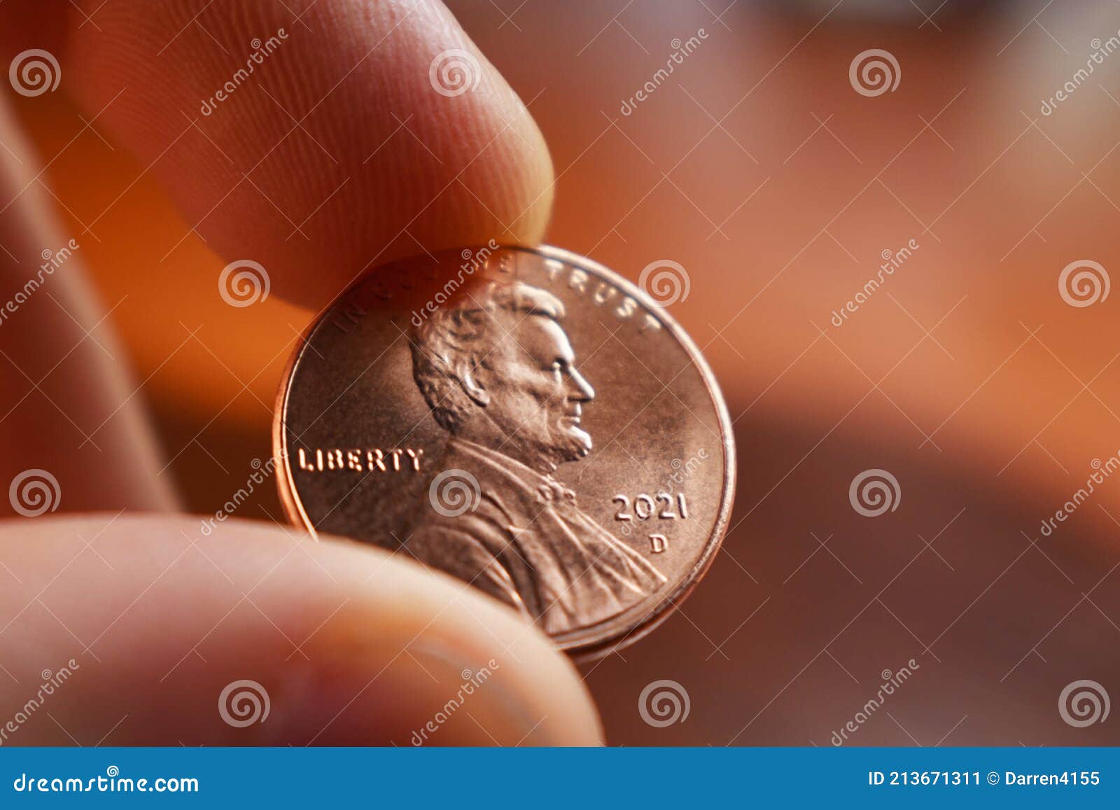 2021 Penny Close Up in Hand Stock Image - Image of exchange, jobs ...