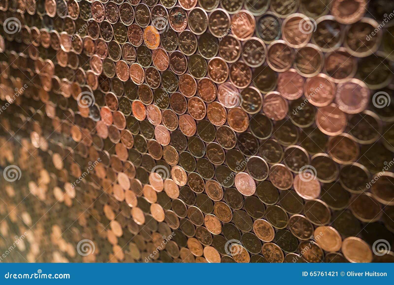 Penny copper wall editorial photo. Image of patter, brass - 65761421
