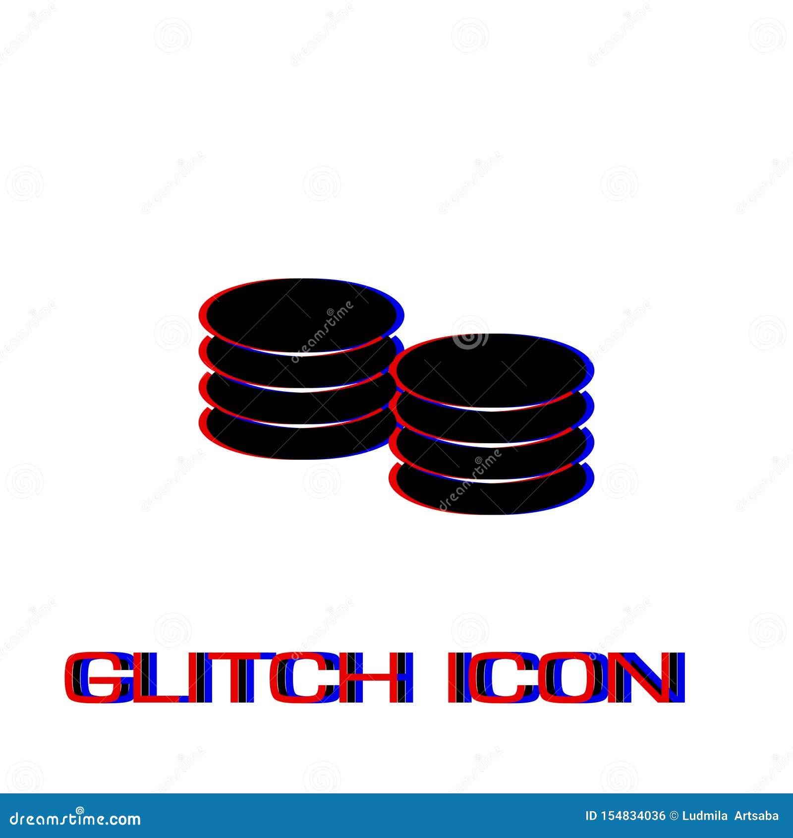Penny icon flat. stock vector. Illustration of business - 154834036