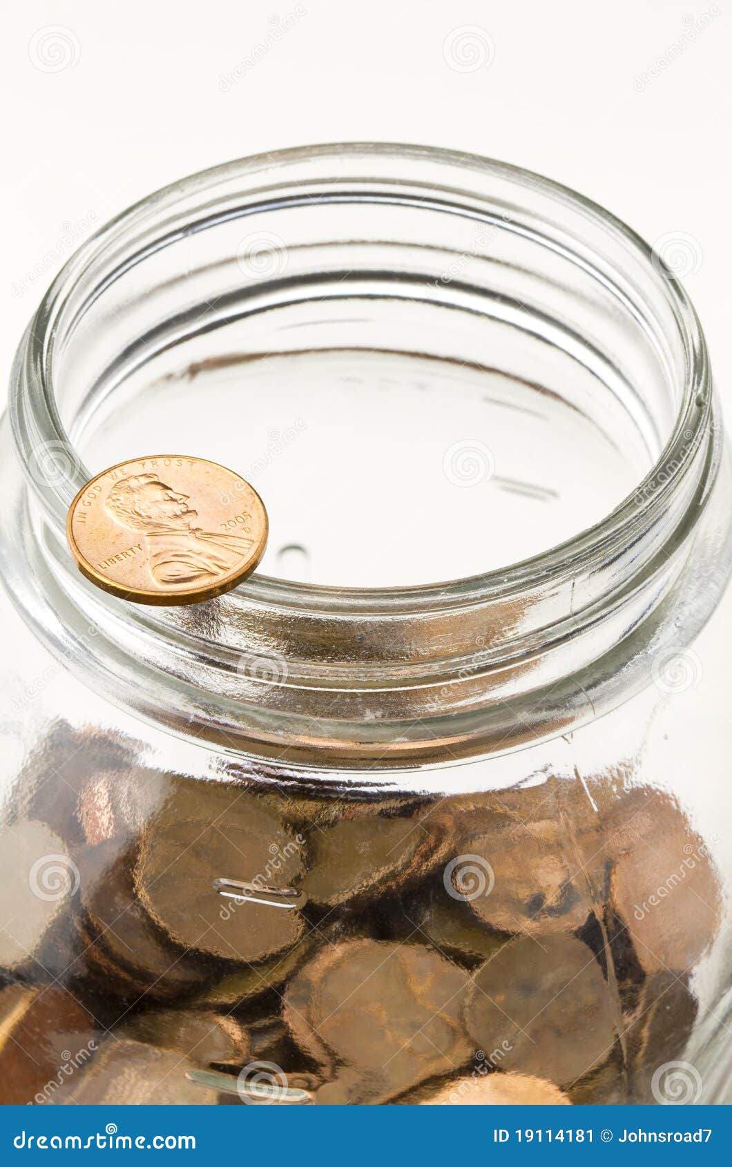 Penny Jar stock image. Image of financial, penny, copper - 19114181