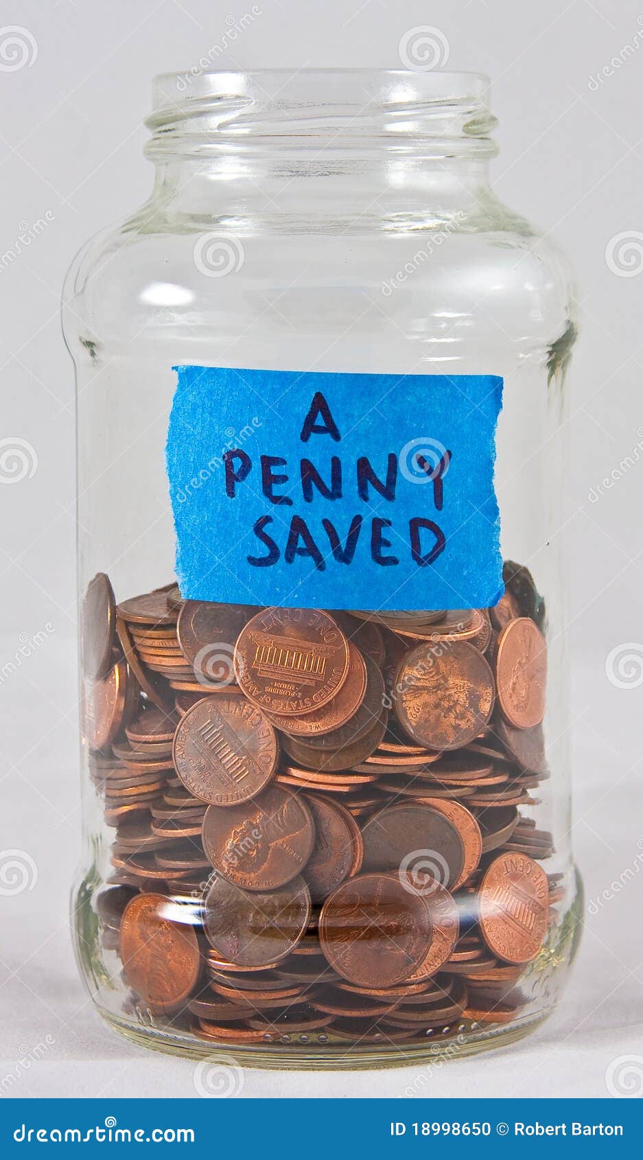 A Penny Saved stock photo. Image of money, saving, glass - 18998650
