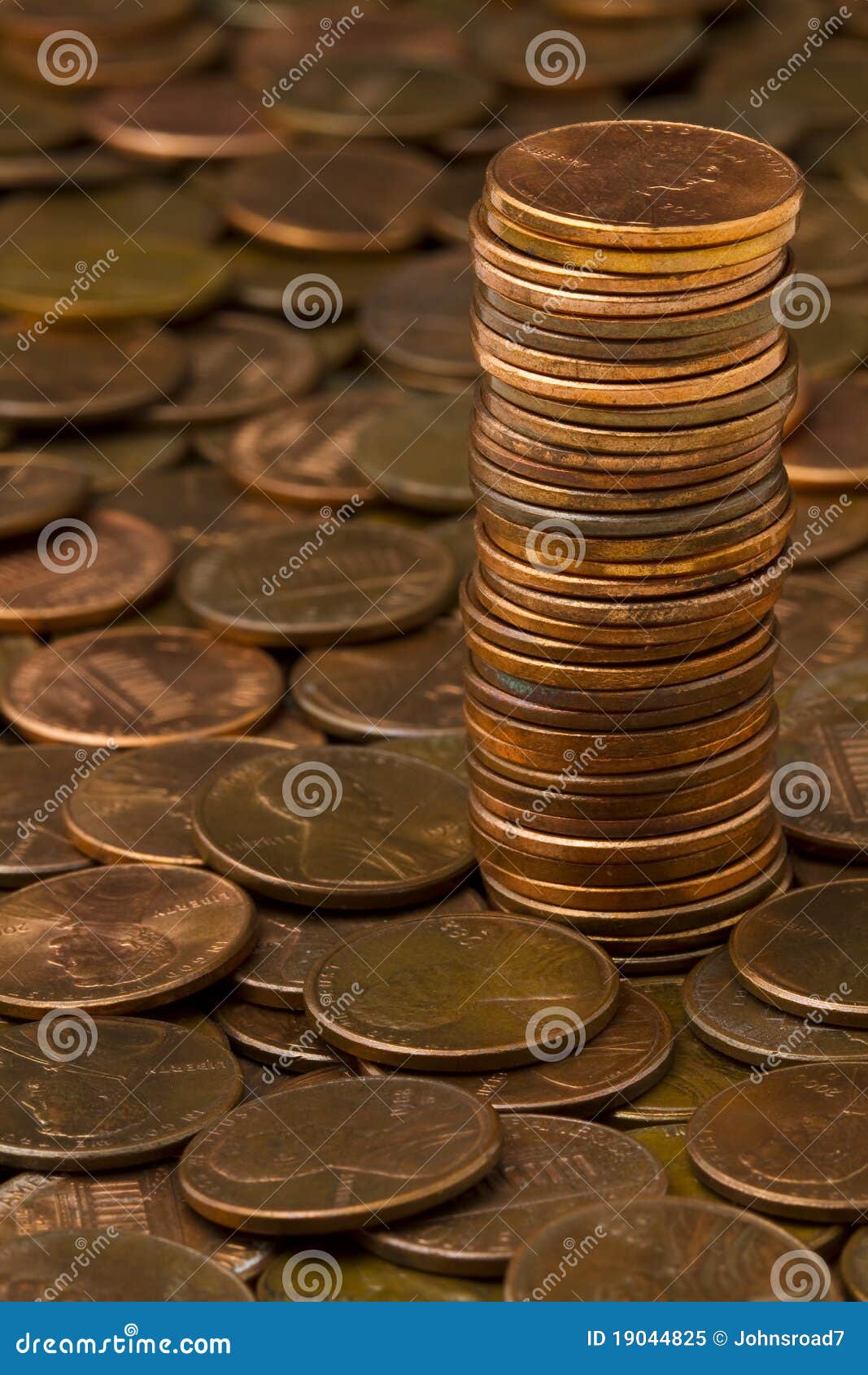 Penny Stack stock image. Image of bank, graph, change - 19044825