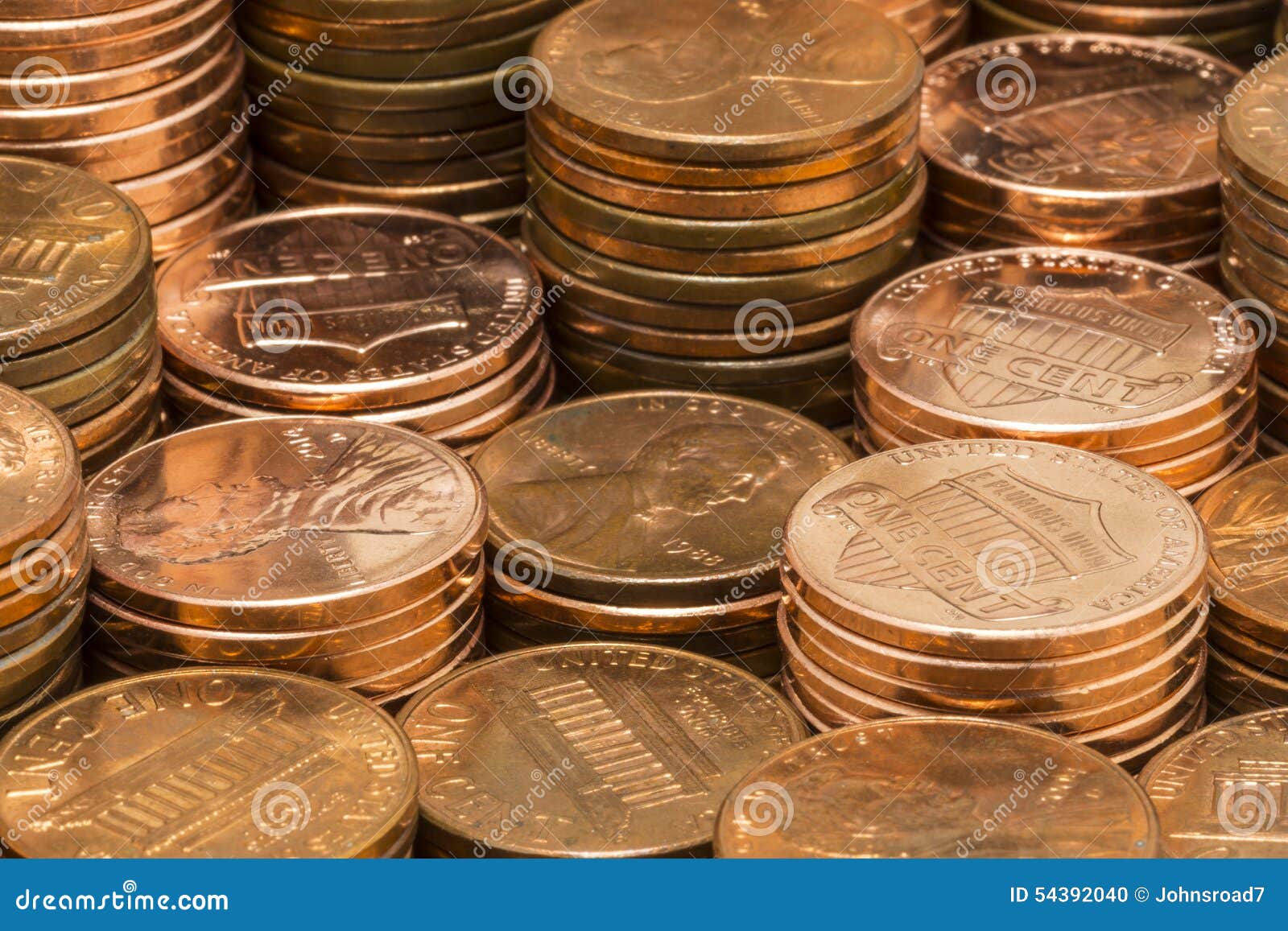 Penny Stacks stock photo. Image of accounting, economy - 54392040