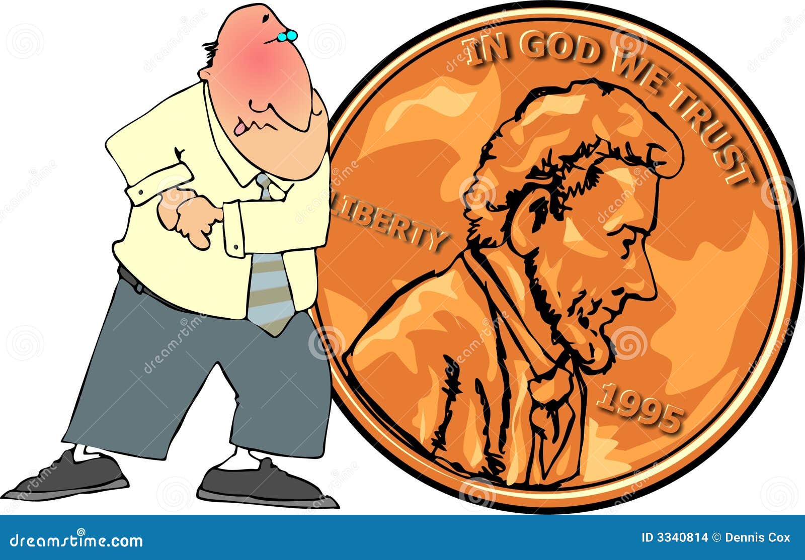 Pennypusher stock illustration. Illustration of cash, giant - 3340814