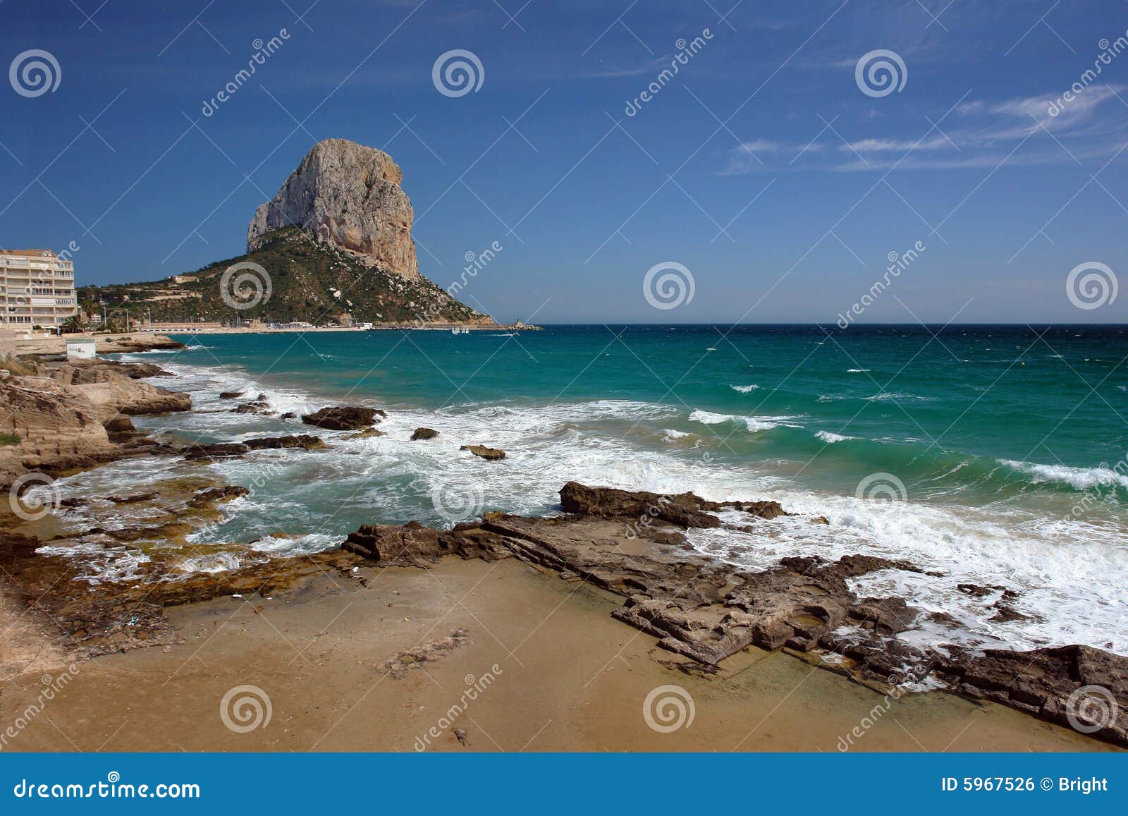 Penon de Ifach stock photo. Image of coast, windy, ifach - 5967526