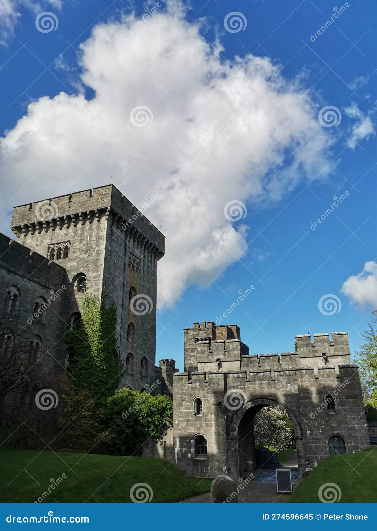 Penrhyn Castle Gate House and Tower Stock Image - Image of ...