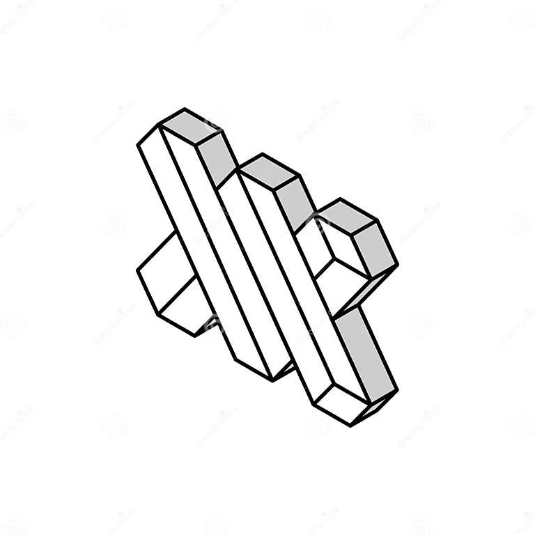 Penrose Impossible Geometric Shape Isometric Icon Vector Illustration ... Penrose Impossible Geometric Shape Isometric Icon Vector Illustration ...