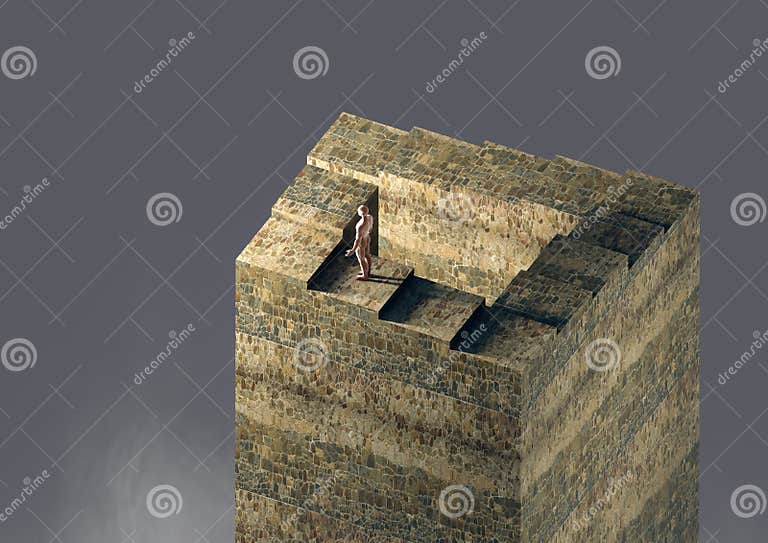 Penrose stairs stock illustration. Illustration of architecture - 25465428