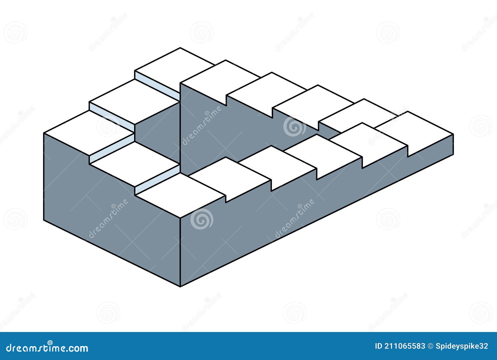 The Penrose Stairway. Isolated Vector Illustration Stock Illustration ...