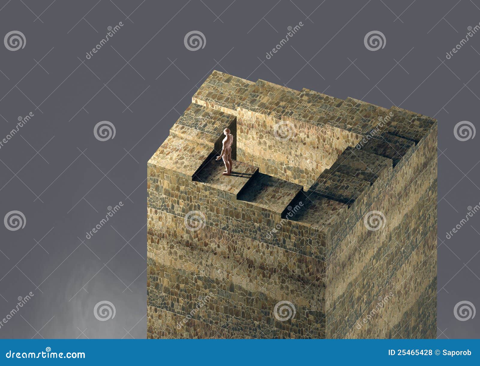 Penrose Treppen stock abbildung. Illustration von architektur - 25465428