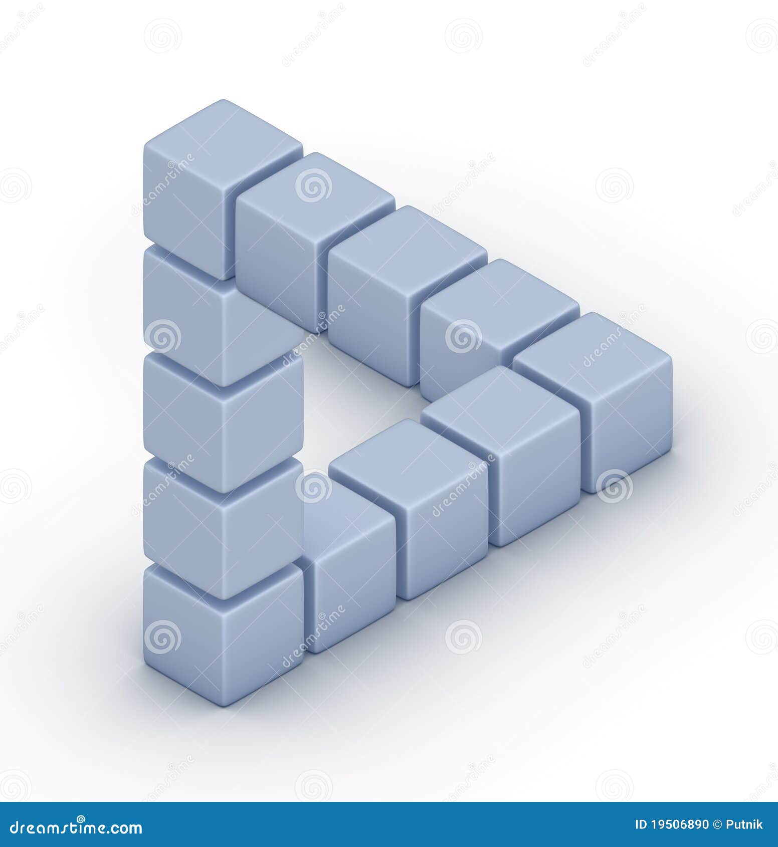 The Penrose triangle stock illustration. Illustration of impossible ...