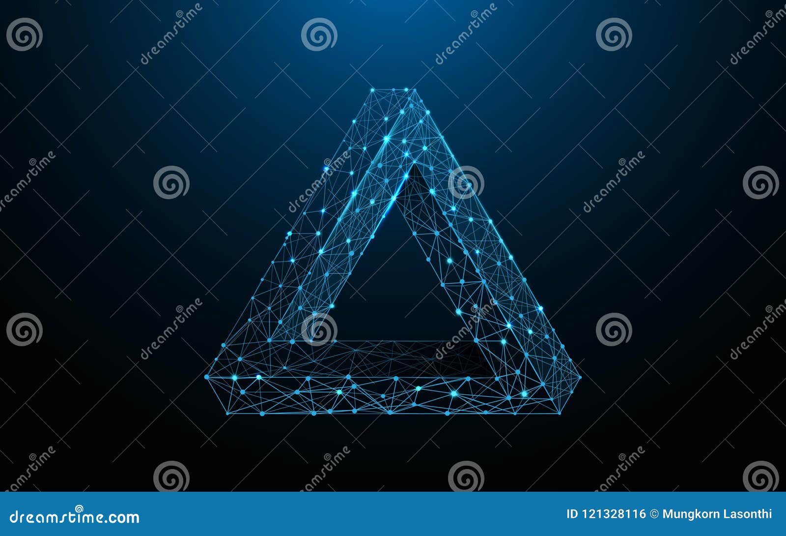 Penrose Triangle Form Lines, Triangles and Particle Style Design Stock Vector - Illustration of ...