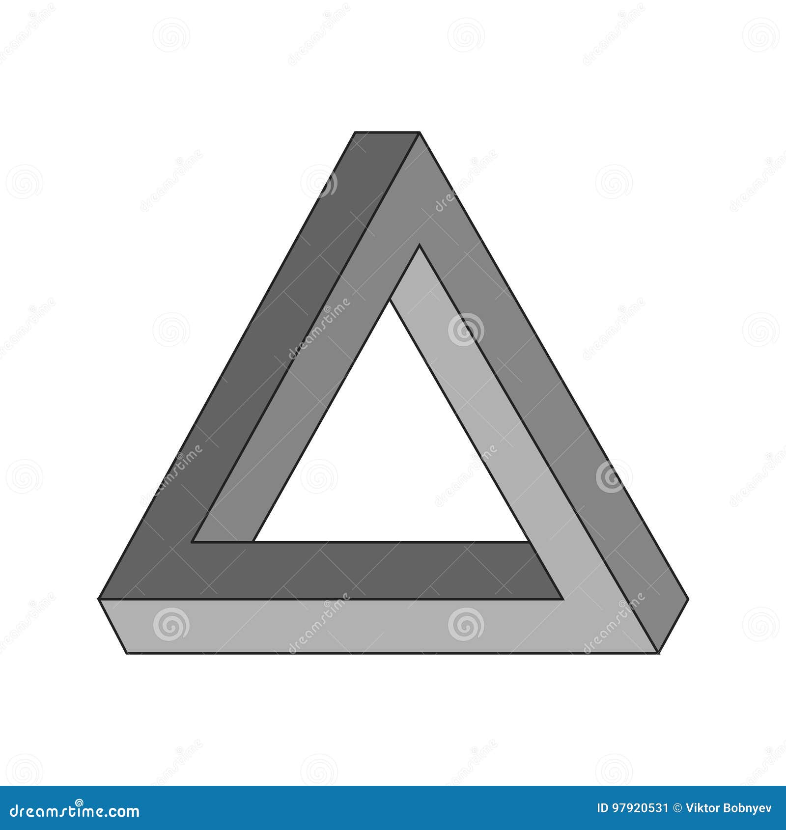 Penrose Triangle Geometric Optical Illusion Stock Vector - Illustration ... Penrose Triangle Geometric Optical Illusion Stock Vector - Illustration ...
