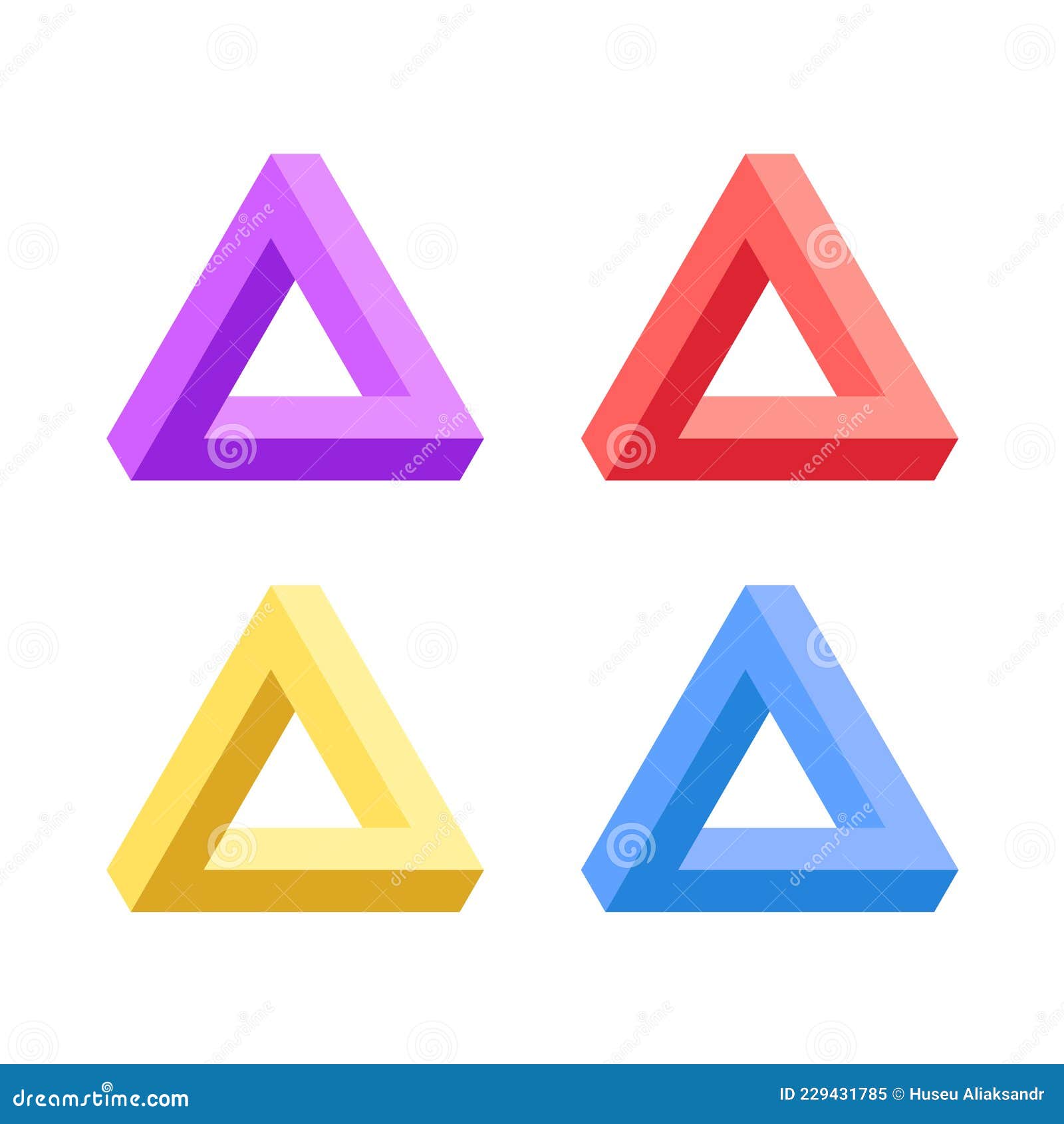 Penrose triangle icon. stock vector. Illustration of abstract - 229431785