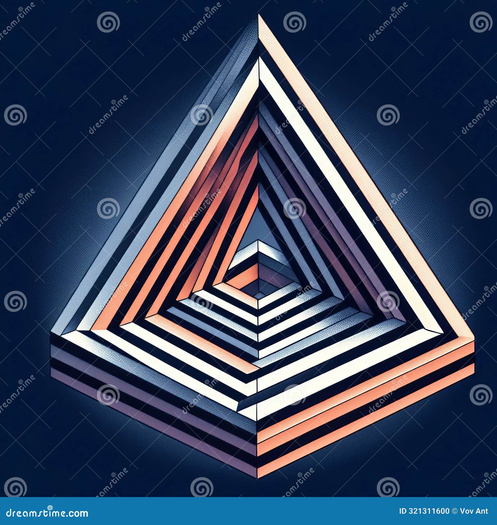 57 61. Penrose Triangle Illusion_ a 2D Drawing of an Impossibl Stock ...